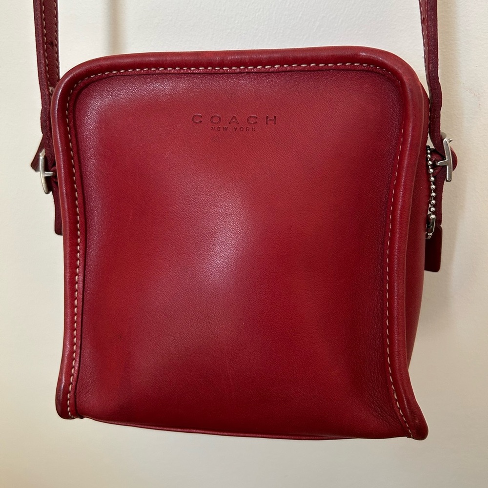 Vintage Coach Red Leather Bellini Mini Camera Bag, Cr… - Gem